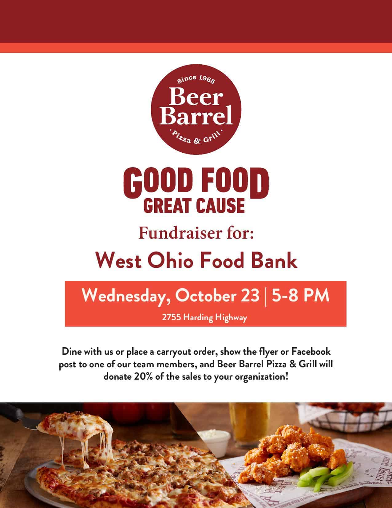 UPDATE: Dine at Beer Barrel and help the West Ohio Food Bank! - West ...